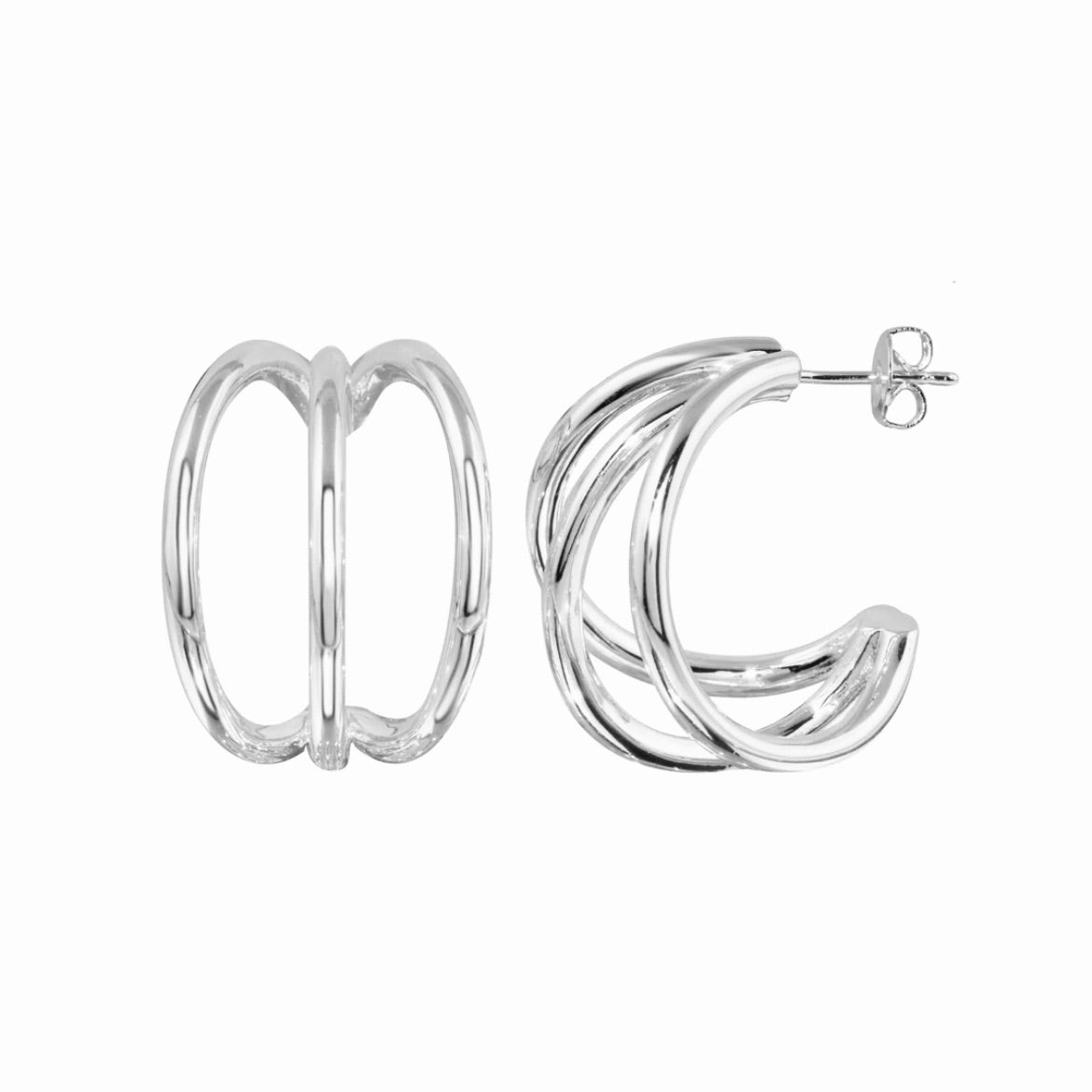 Triple Chunky Hoop – DLJewelry