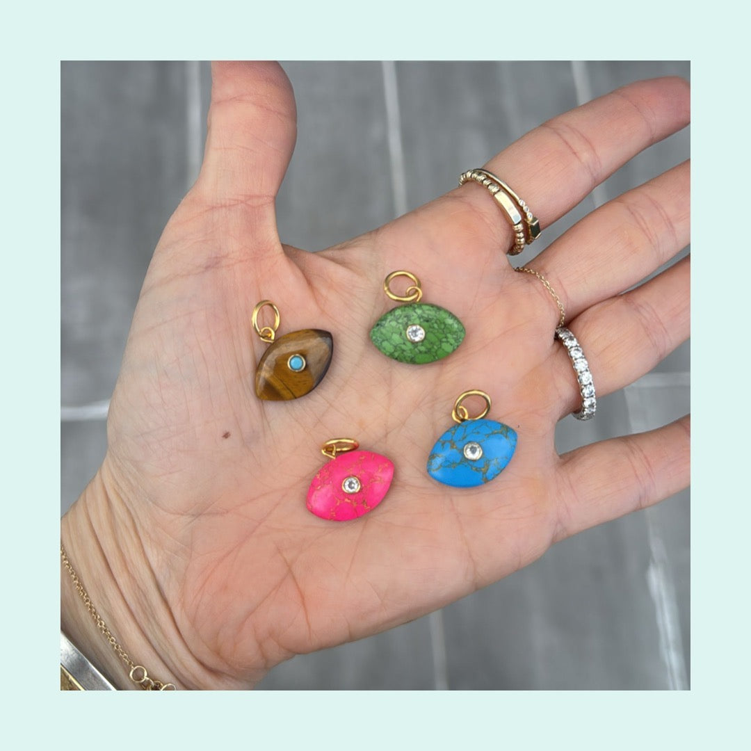Stone eye charm – DLJewelry